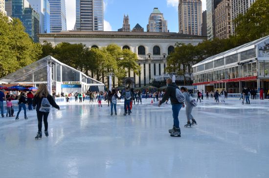People Seen Ice Skating Bryant Park Editorial Stock Photo - Stock Image ...