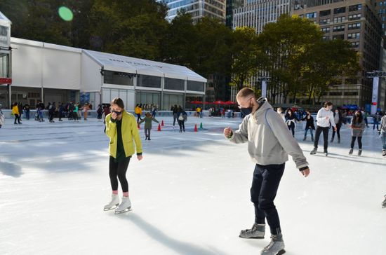 People Seen Ice Skating Bryant Park Editorial Stock Photo - Stock Image ...