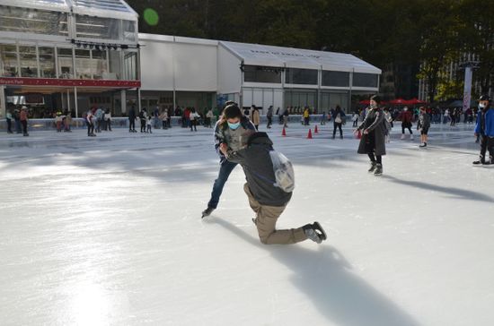 People Seen Ice Skating Bryant Park Editorial Stock Photo - Stock Image ...