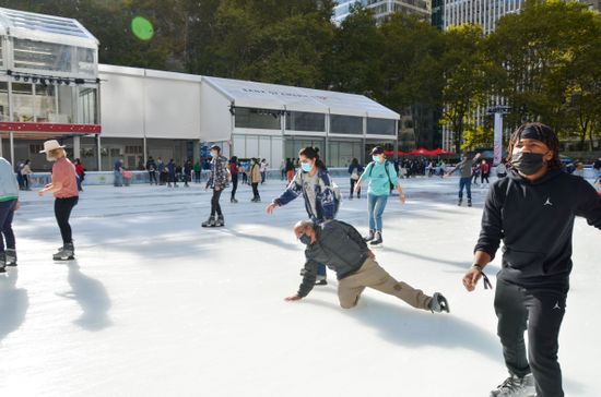 People Seen Ice Skating Bryant Park Editorial Stock Photo - Stock Image ...