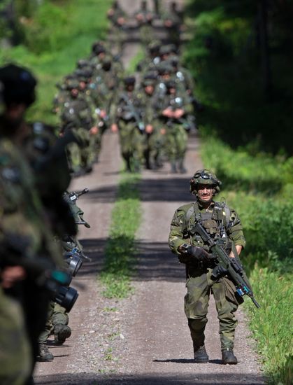 Soldiers Swedish Armed Forces During Military Editorial Stock Photo ...