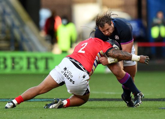 Pierre Schoeman Scotland Prop Drives Into Editorial Stock Photo - Stock ...