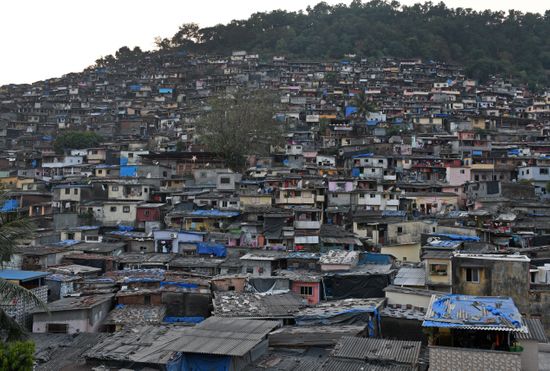 General View Slum Colony On Hillock Editorial Stock Photo - Stock Image ...