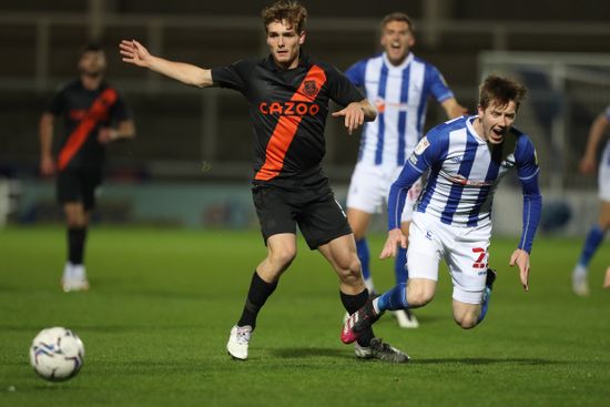 Evertons Lewis Warrington Action Hartlepool Uniteds Editorial Stock ...