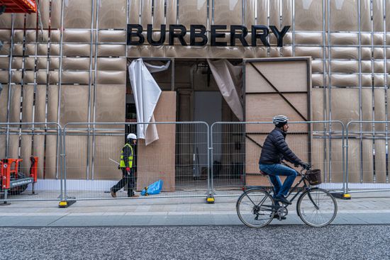 Workers Preparing New Burberry Store New Editorial Stock Photo - Stock ...