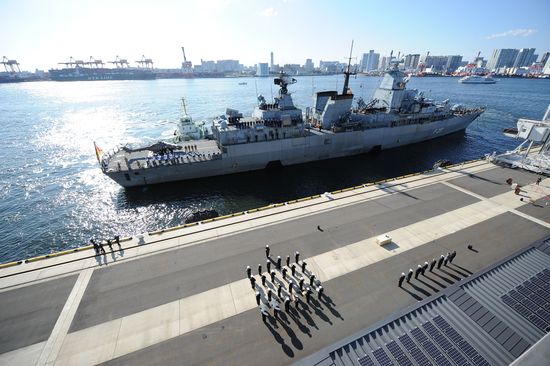 Japans Defense Minister Nobuo Kishi Visits Editorial Stock Photo ...