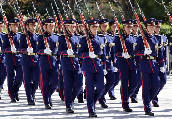 Japanese Honor Guards March Defense Ministry Editorial Stock Photo ...