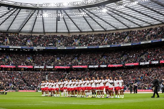 England Vs Tonga Tonga Team Stand Editorial Stock Photo - Stock Image ...