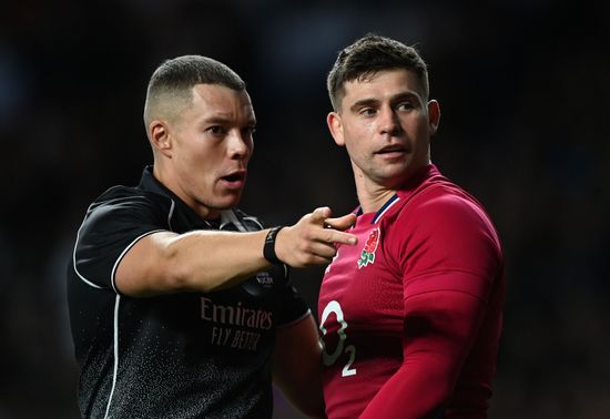 Craig Evans Referee Talks Ben Youngs Editorial Stock Photo - Stock ...