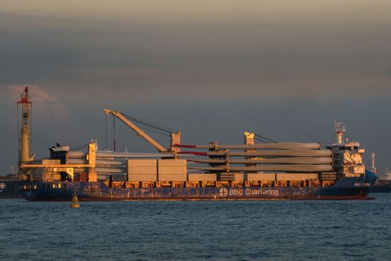 Ships Carrying Components Wind Turbines Renewable Editorial Stock Photo ...