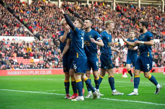 Mansfield Towns Rhys Oates Scores Celebrates Editorial Stock Photo ...