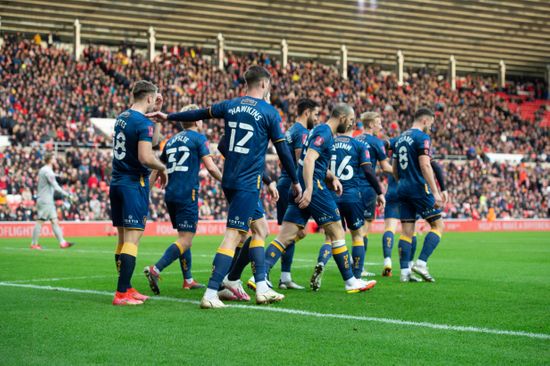 Mansfield Towns Rhys Oates Scores Celebrates Editorial Stock Photo ...