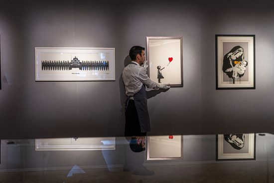 Banksy Born 1974 Lr Have Nice Editorial Stock Photo - Stock Image ...