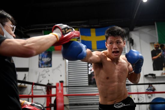 Japanese Boxer Takeshi Inoue During Training Editorial Stock Photo ...