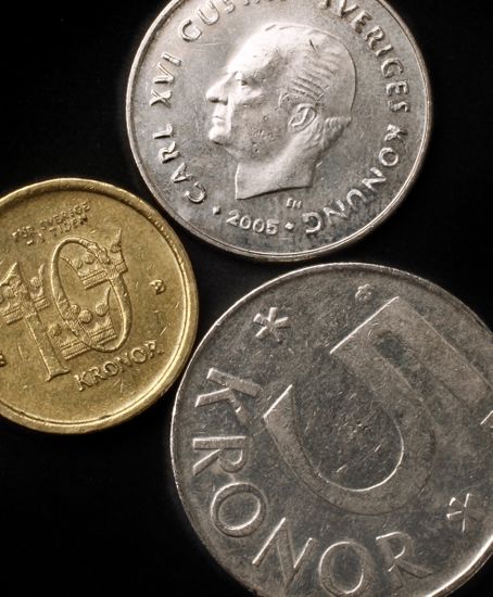 Ten Swedish Kroner One Swedish Kroner Editorial Stock Photo - Stock ...
