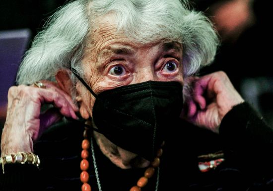 Holocaust Survivor Margot Friedlaender Looks On Editorial Stock Photo ...