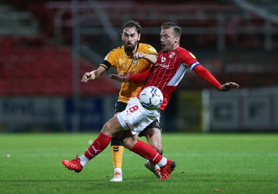 Ed Upson Newport County Tackled By Editorial Stock Photo - Stock Image ...