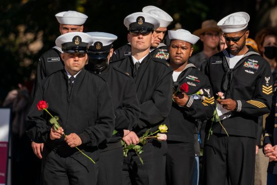 Group United States Navy Sailors Hold Editorial Stock Photo - Stock ...