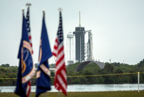 Spacex Falcon 9 Rocket Companys Crew Editorial Stock Photo - Stock ...