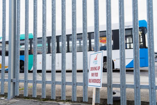 Placard Used By Striking Bus Drivers Editorial Stock Photo - Stock ...