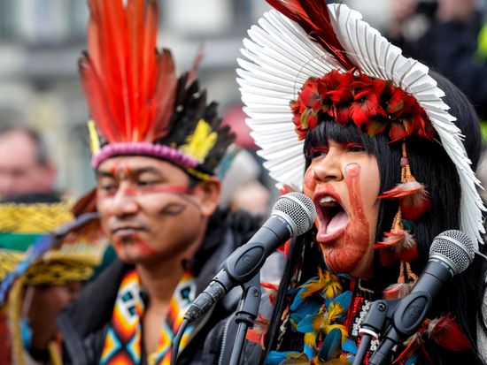 Representatives Indigenous Huni Kuin Karaja Et Editorial Stock Photo ...
