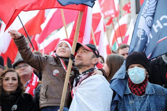 People Carry Flags During Independence March Editorial Stock Photo ...