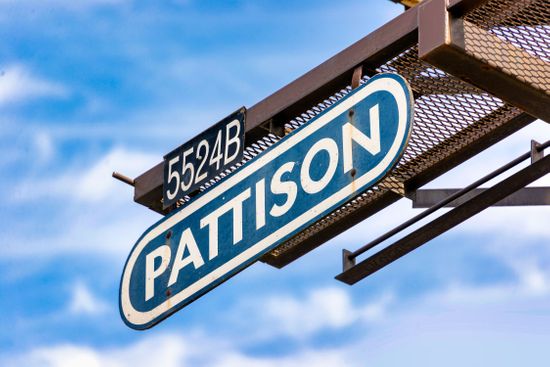 Sign Pattison Advertising Business On Urban Editorial Stock Photo ...