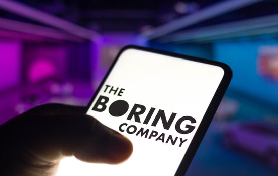This Photo Illustration Boring Company Logo Editorial Stock Photo ...