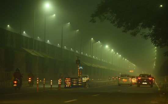 View Nh24 Engulfed Dense Smog On Editorial Stock Photo - Stock Image ...