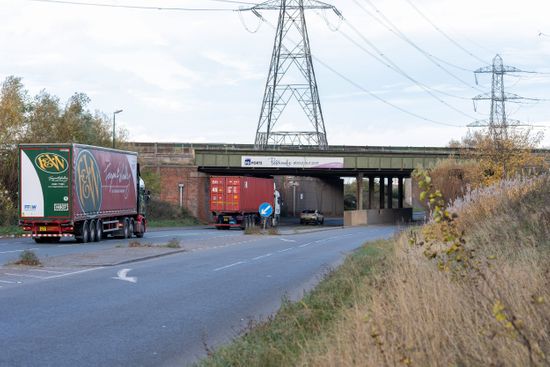 Two Hgv Heavy Goods Vehicle Drive Editorial Stock Photo - Stock Image ...