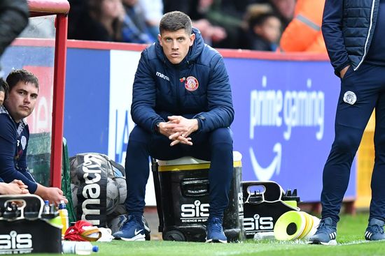 Stevenage Fc Manager Alex Revell During Editorial Stock Photo - Stock ...