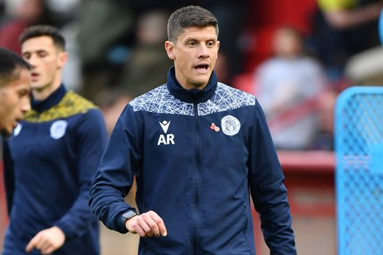 Stevenage Fc Manager Alex Revell During Editorial Stock Photo - Stock ...