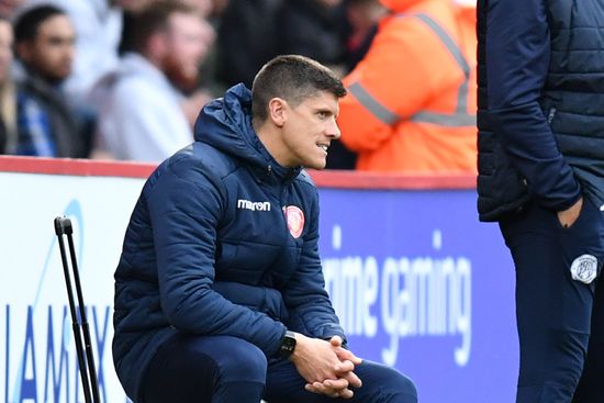 Stevenage Fc Manager Alex Revell During Editorial Stock Photo - Stock ...
