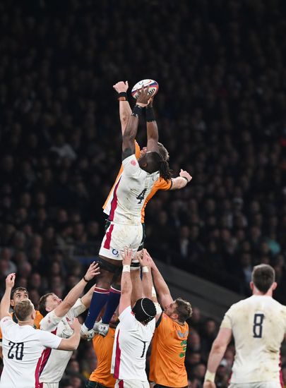 Maro Itoje England Wins Line Out Editorial Stock Photo - Stock Image ...