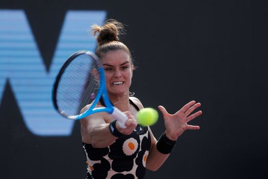 Greek Tennis Player Maria Sakkari Action - Foto de stock de contenido ...