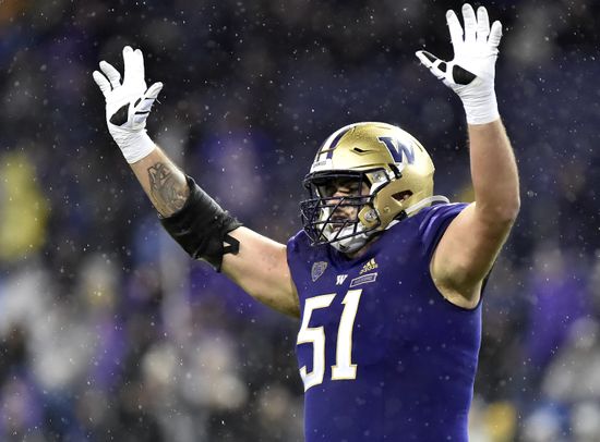 Washington Ol Jaxson Kirkland Celebrates After Editorial Stock Photo ...