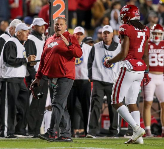 Arkansas Head Coach Sam Pitman Talks Editorial Stock Photo - Stock ...