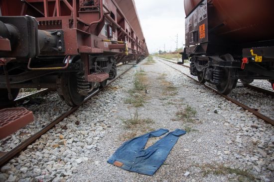 Clothes On Ground Refugees Refugees Migrants Editorial Stock Photo ...