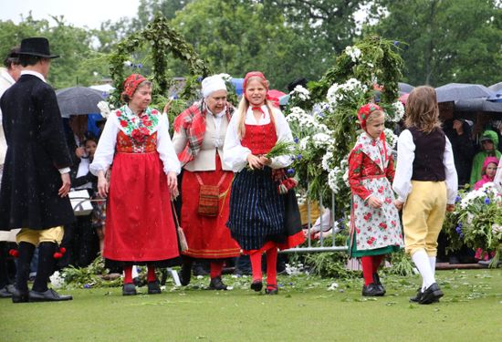 Traditional Midsummer Celebration Skansen Stockholm Editorial Stock ...