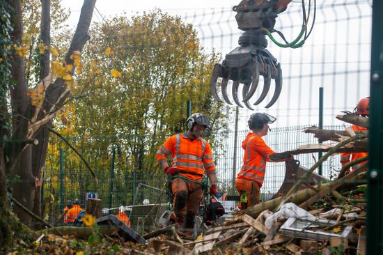 Hs2 Were Using Tree Grabber Today Editorial Stock Photo - Stock Image ...