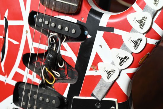 Stage Played Evh Fender Frankenstrat Guitar Editorial Stock Photo ...