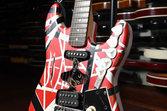 Stage Played Evh Fender Frankenstrat Guitar Editorial Stock Photo ...