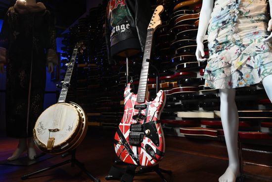 Stage Played Evh Fender Frankenstrat Guitar Editorial Stock Photo ...