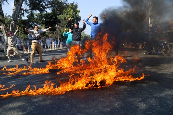 Protesters Nepal Communist Party Biplav Faction Editorial Stock Photo ...