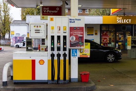 Pumps Shell Petrol Station South London Editorial Stock Photo - Stock ...
