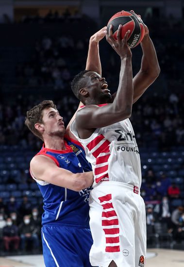 Olympiacos Piraeus Moustapha Fall R Action Editorial Stock Photo ...