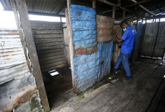Man Enters Makeshift Public Toilet Made Editorial Stock Photo - Stock ...