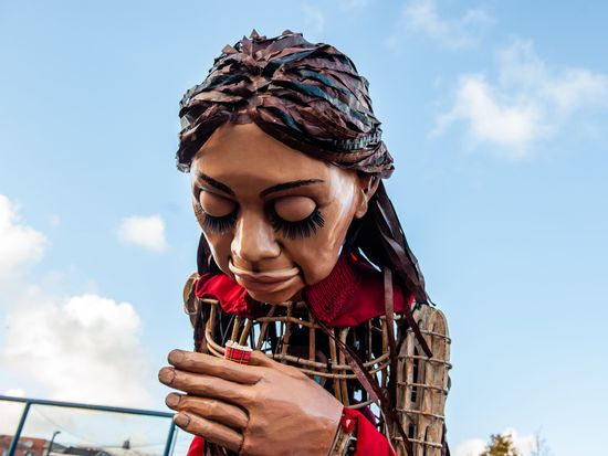 Little Amal Seen Holding Tub Popcorn Editorial Stock Photo - Stock ...