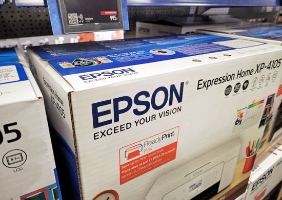 Epson Computer Printer Sale Electronics Store Editorial Stock Photo ...
