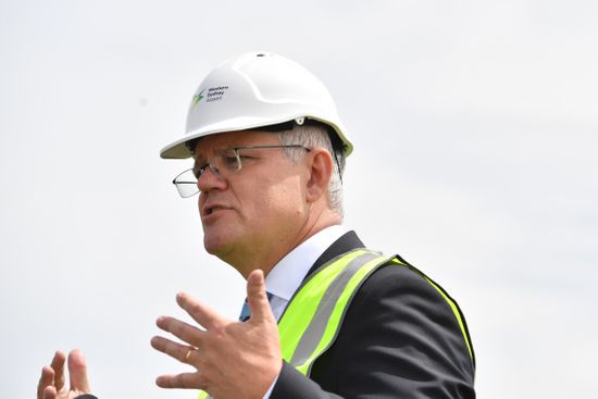 Prime Minister Scott Morrison C Seen Editorial Stock Photo - Stock ...